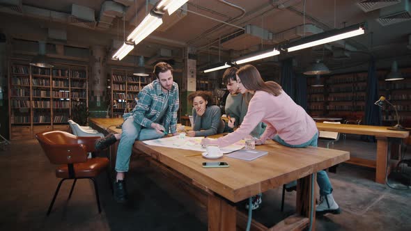 Young Application Developers Team Engaged in Work on New Startup, Stock ...