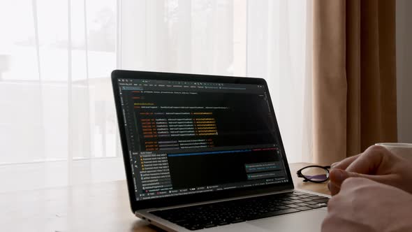 Coding on the Screen HTML Encoding and Programming on a Laptop Screen ...