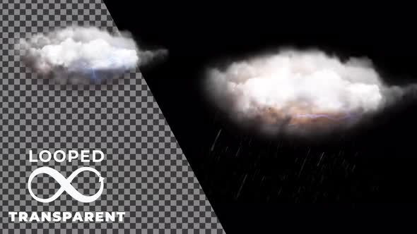 Cloud And Rain Loop 2x1, Motion Graphics | VideoHive