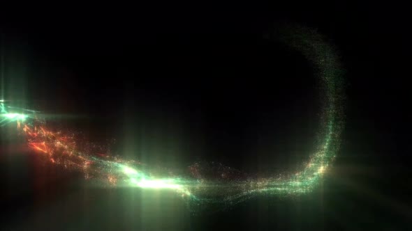 Sparkling Ribbon Cycle Overlay Motion Loop Background, Motion Graphics