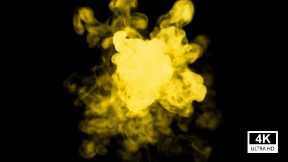 Yellow Smoke Rotation 4K, Motion Graphics | VideoHive
