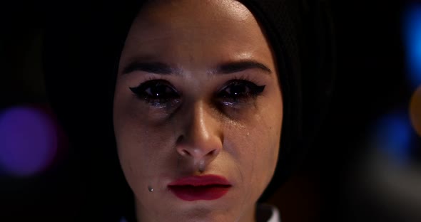 Crying Woman Looking at the Camera, Stock Footage | VideoHive