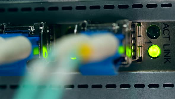 Blinking Lights Located on a Server, Stock Footage | VideoHive