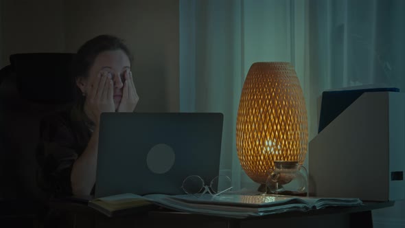 Working late night at home, Stock Footage | VideoHive