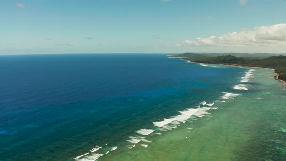Siargao Island and Ocean Aerial View, Stock Footage | VideoHive