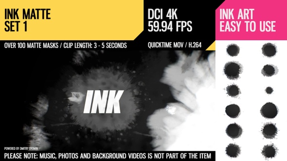 Ink Matte (4K Set 1), Motion Graphics | VideoHive