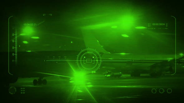 Tracking Plane Night Vision Pov, Stock Footage | VideoHive