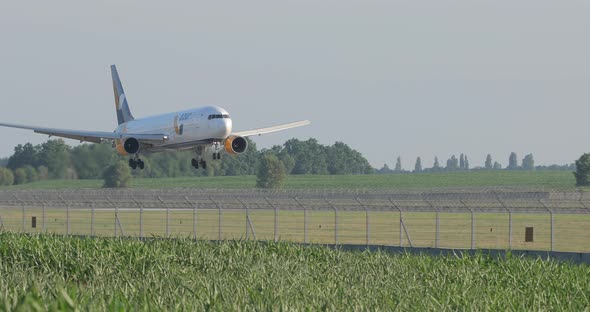 Passenger Plane Azure Air Landing at Boryspil International Airport ...