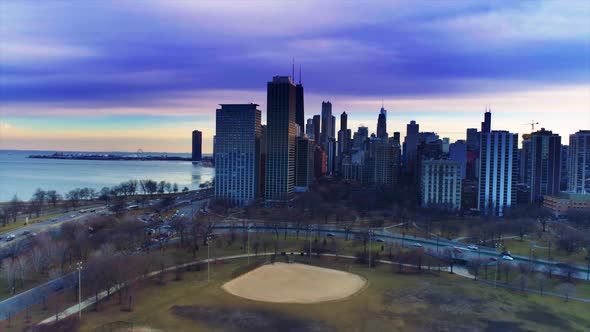 Chicago Surreal Sunset, Stock Footage | VideoHive