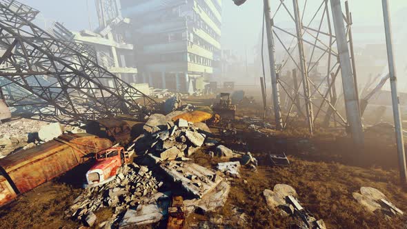 Destroyed Infrastructure Of The City, Motion Graphics | VideoHive