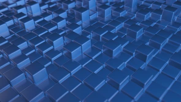 Blue 3 D Cubes, Motion Graphics | VideoHive