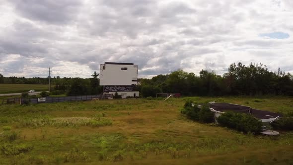 Abandoned drive in movie theater aerial., Stock Footage | VideoHive