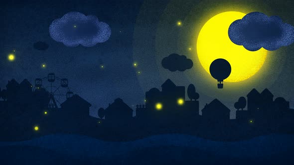 Sleeping Kids Background & Night City, Motion Graphics | VideoHive