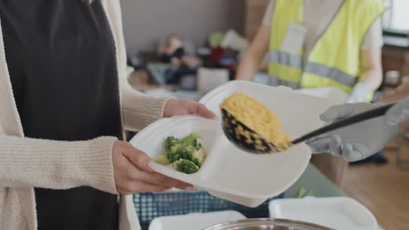 Refugee Getting Lunch, Stock Footage | VideoHive