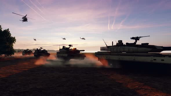 Military Tanks and Helicopters, Motion Graphics | VideoHive