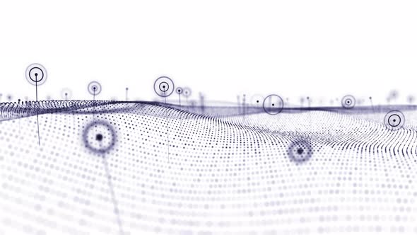 Signal wave points on the background, Motion Graphics | VideoHive