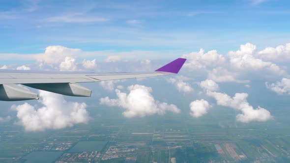 Aerial View From Descending Airplane, Stock Footage | VideoHive