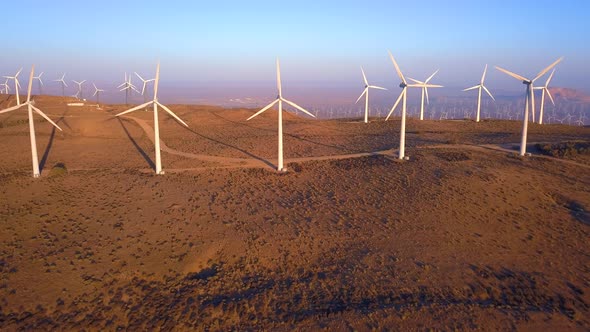 Wind Farm in Nevada, Stock Footage | VideoHive