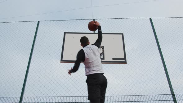 Man scoring a point during a basketball game, Stock Footage | VideoHive