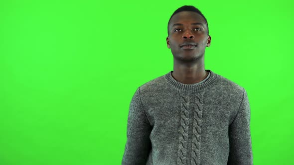 A Young Black Man Celebrates - Green Screen Studio, Stock Footage ...