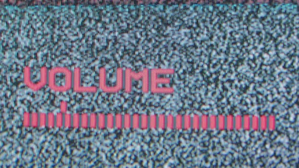 Old Retro Television Screen Closeup Adding Sound Volume, Stock Footage