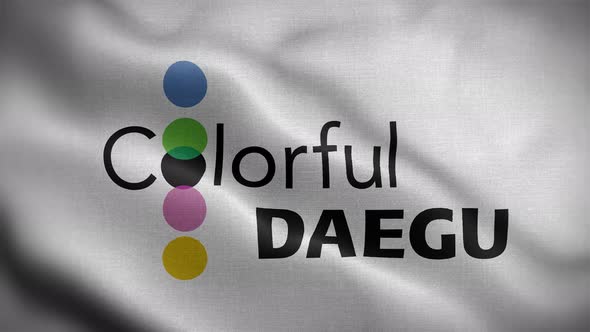 Daegu South Korea Flag Loop Background 4K, Motion Graphics | VideoHive