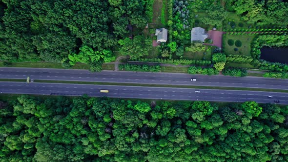 Highway Near Trees with Cars on It, Stock Footage | VideoHive