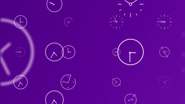 Clock time lapse and moving fast animation, Different clocks rotating ...