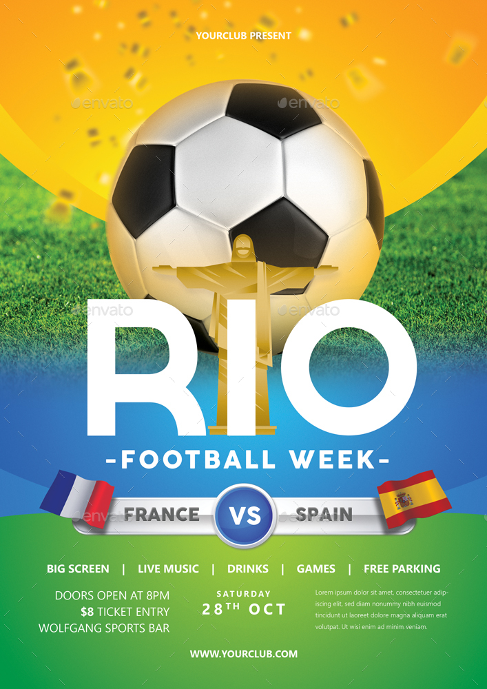 Rio Football Week, Print Templates | GraphicRiver