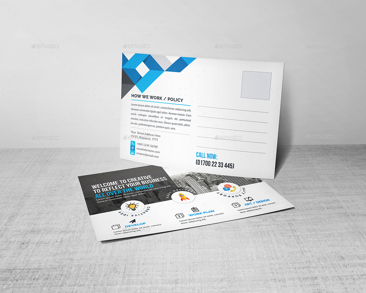 Postcard Template by generousart | GraphicRiver