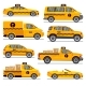Different Taxi Types Flat Vector Collection, Vectors | GraphicRiver