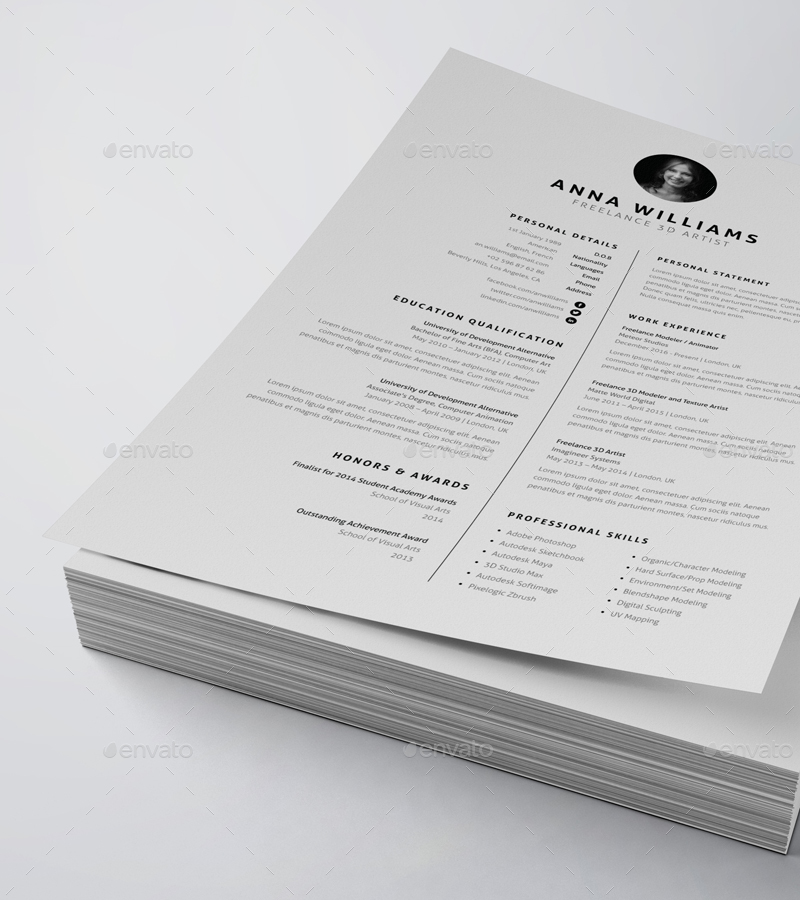 Resume/CV, Print Templates | GraphicRiver