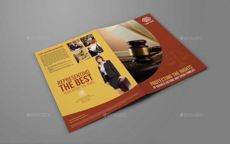 Law Firm Bi-Fold Brochure Template, Print Templates | GraphicRiver