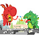 Ill Dragon Character, Vectors | GraphicRiver