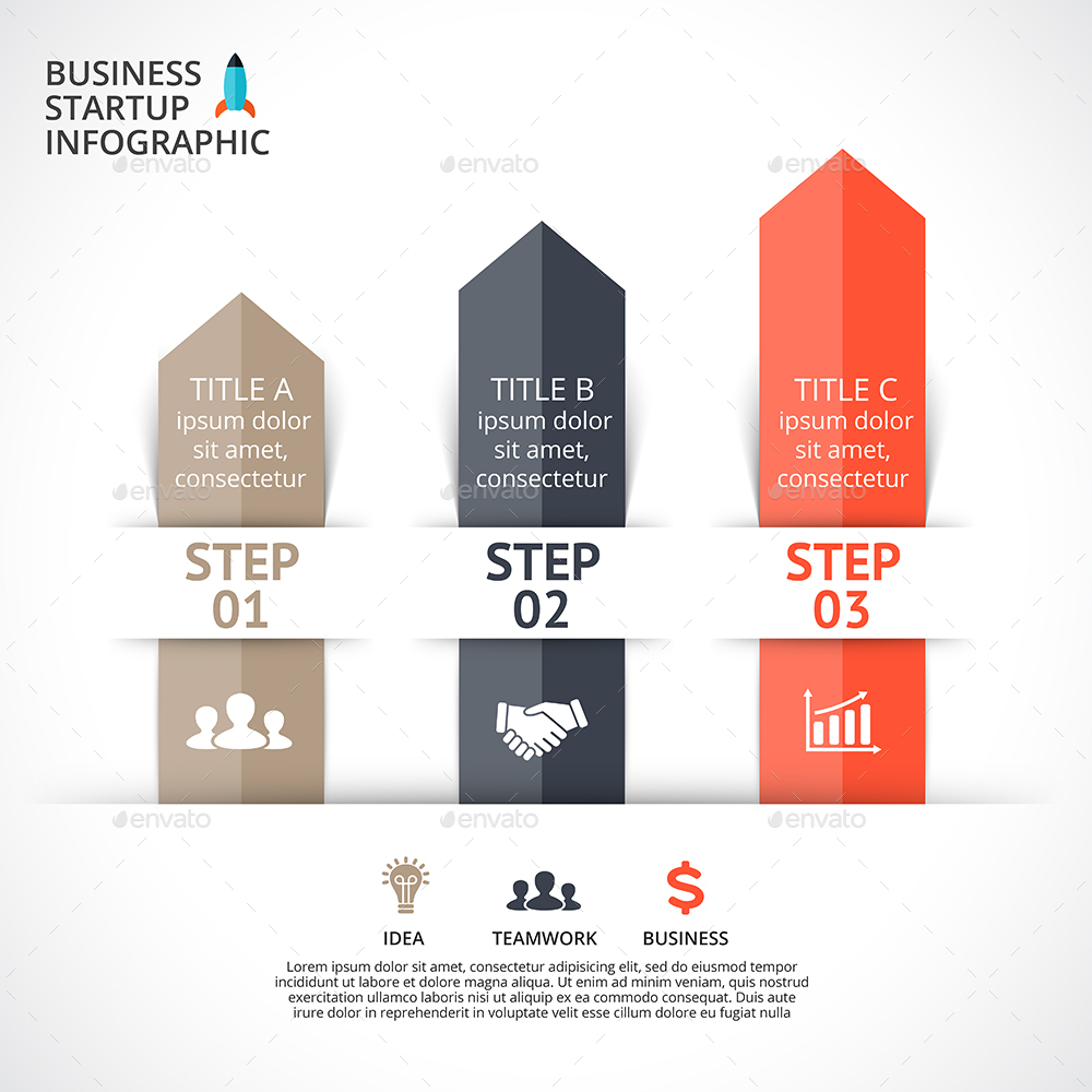 3 Steps Infographics. Vol.1, Infographics | GraphicRiver