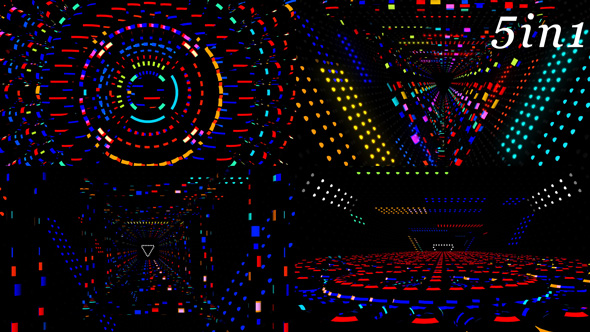 Led Color Space - Vj Loop Pack (5in1), Motion Graphics | VideoHive