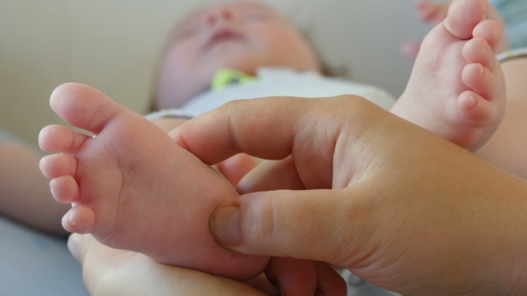 Baby Foot Massage, Stock Footage | VideoHive