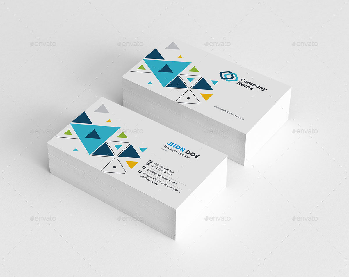 Triangle Business Card, Print Templates | GraphicRiver