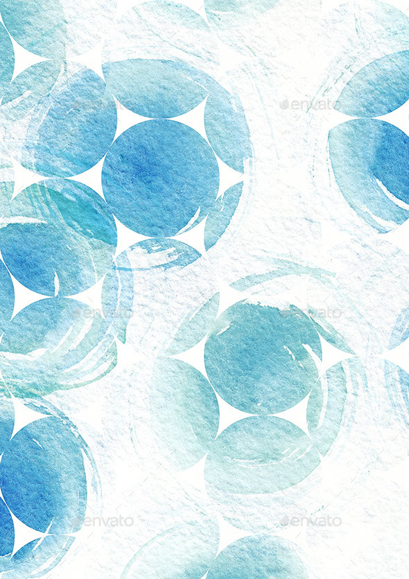 Blue Watercolor Patterns Set, Graphics | GraphicRiver