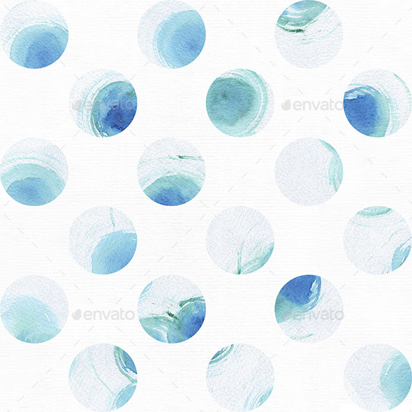 Blue Watercolor Patterns Set, Graphics | GraphicRiver