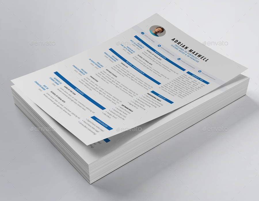 Resume/CV, Print Templates | GraphicRiver