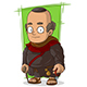 Cartoon Old Standing Monk, Vectors | GraphicRiver