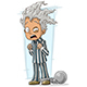 Cartoon Crazy Man in Prisoner Robe, Vectors | GraphicRiver