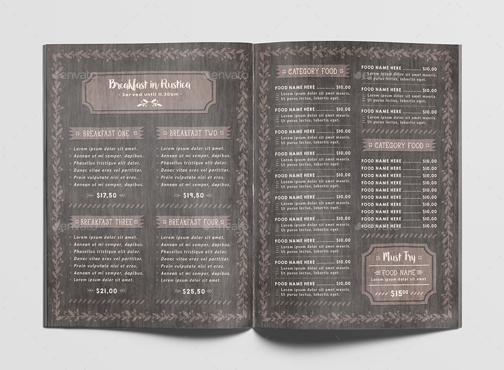 Restaurant Food Menu Package, Print Templates | GraphicRiver