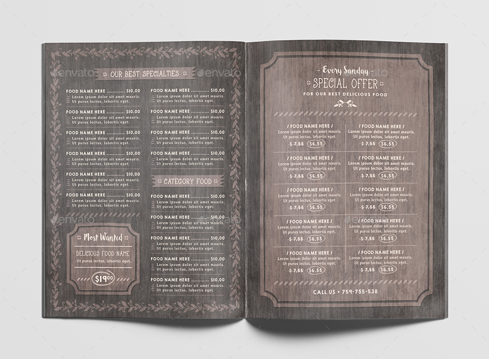 Restaurant Food Menu Package, Print Templates | GraphicRiver