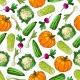 Seamless Healthy Vegetables Pattern Background by VectorTradition ...