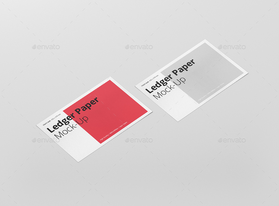 Ledger Paper Mock-Up - 17x11, Graphics | GraphicRiver