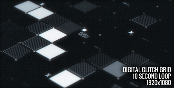 Digital Glitch Grid by uniquefx | VideoHive
