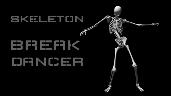 Skeleton Break Dance, Motion Graphics | VideoHive