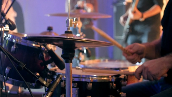 Drummer Playing Of Drums, Stock Footage | VideoHive
